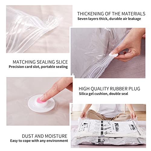 YOSHAN 6 Pack Vacuum Storage Bags, Space Saver Bags Compression Storage Bags for