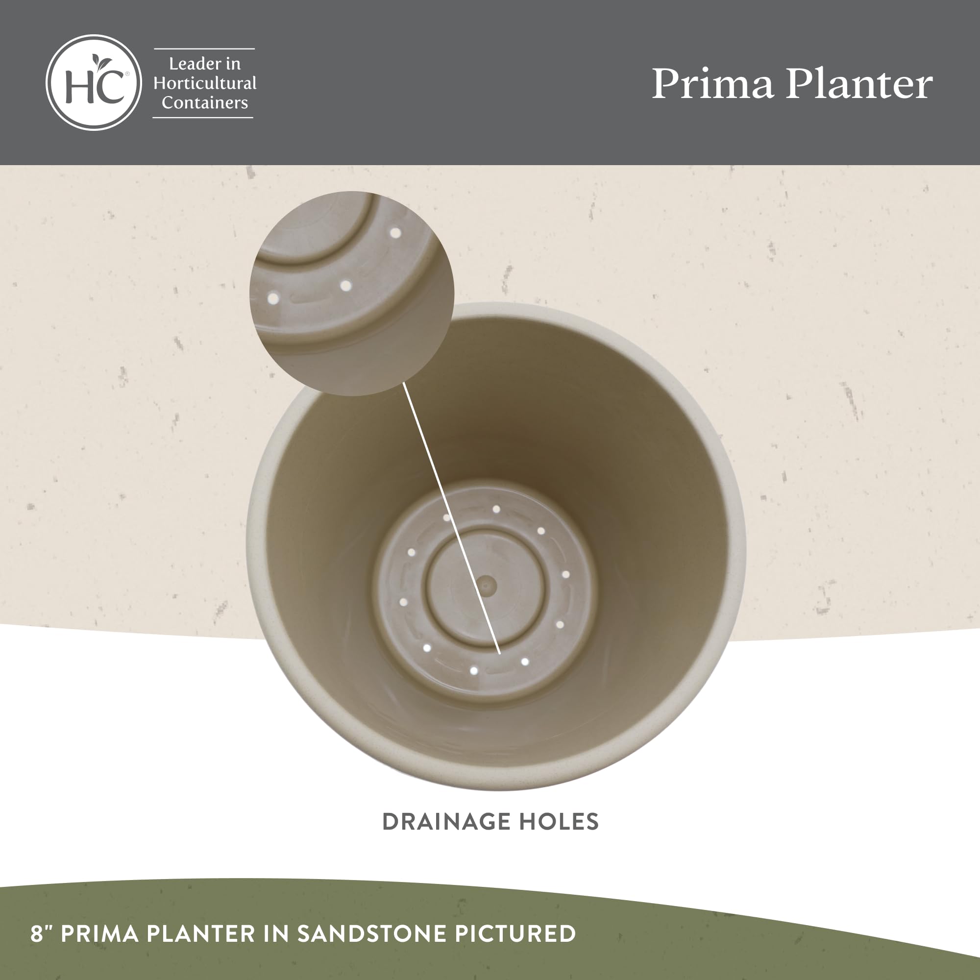 The HC Companies 10 Inch Round Prima Planter - Plastic Plant Pot with Rolled Rim for Indoor Outdoor Plants Flowers Herbs, Twilight Blue