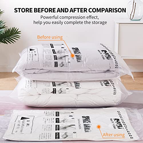 YOSHAN 6 Pack Vacuum Storage Bags, Space Saver Bags Compression Storage Bags for