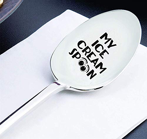 My Ice Cream Spoon Gift for Ice Cream Lovers, Funny Spoon Gift for Birthday Christmas