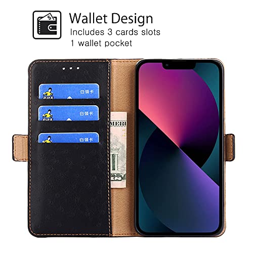 Fansipro Wallet Folio Case for Samsung Galaxy S9 Plus, Premium PU Leather Slim Fit Cover for Galaxy S9 Plus, 3 Card Slots, Well Fit, Black