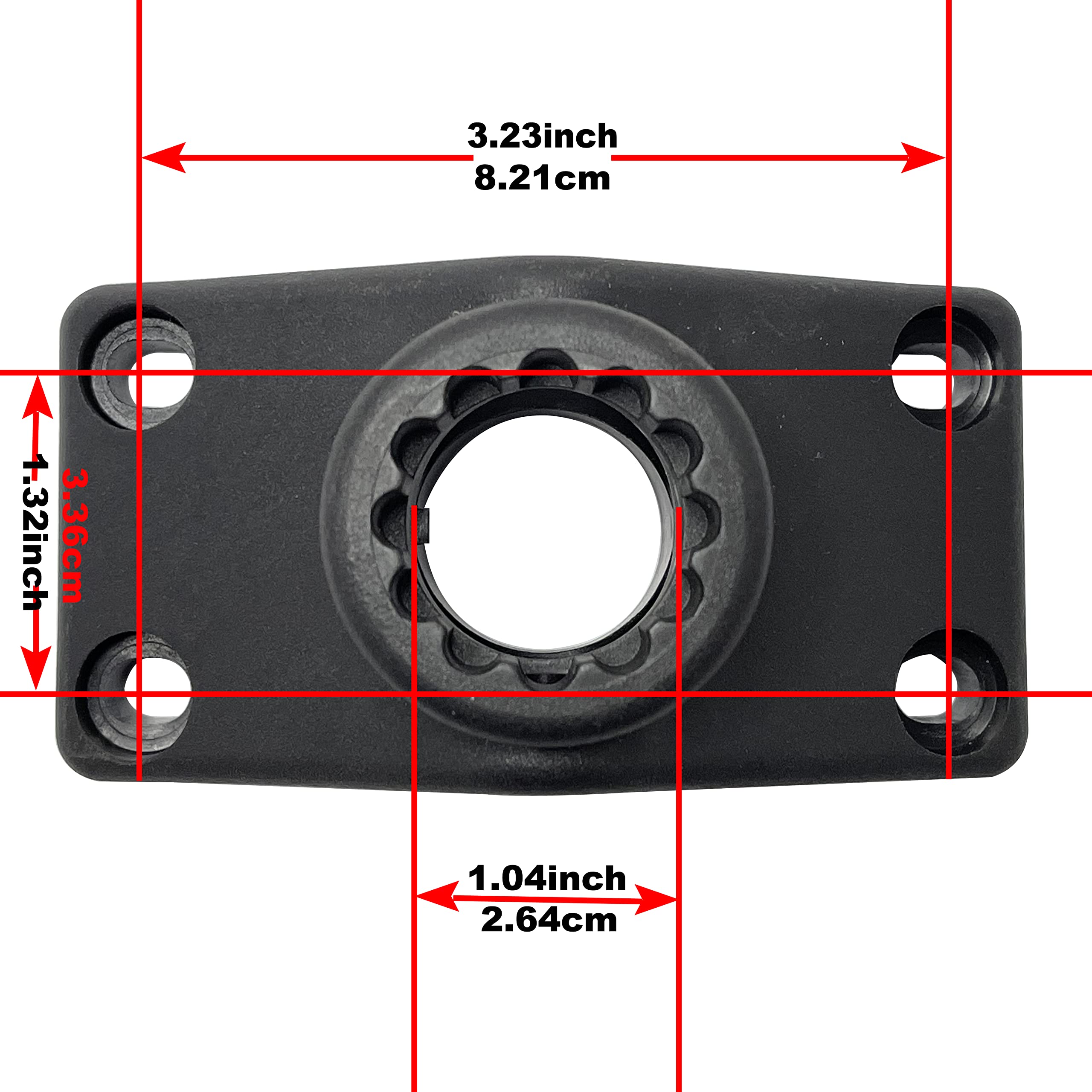 2 Pack Baitcaster/Spinning Rod Holder with Side Deck Mount (Holder + Mount)
