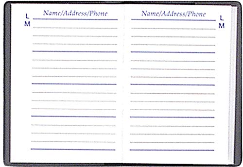Natco Deals Mini Pocket Telephone Address Book, Fits in Wallet, Black, 2.25 x 3.25 inch