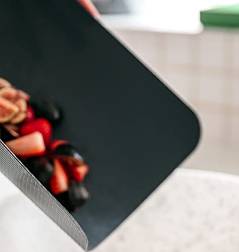 Dexas Heavy Duty Grippmat Flexible Cutting Board Set of Four, 5.5 x 8, Gray, Red, White, Green