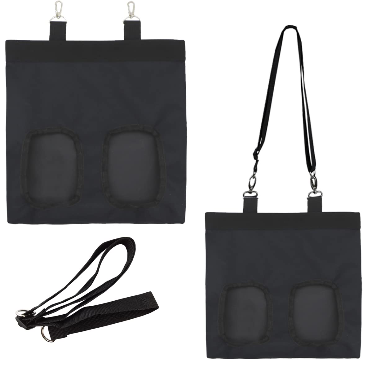 GXXMEI 2PCS Rabbit Hay Feeder Bag, Guinea Pig Hay Feeder Storage, Rabbit Hay Bag, Guinea Pig Hay Feeder, Hay Bag Hanging Feeder for Rabbit Guinea Pig -600D Oxford Cloth Fabric