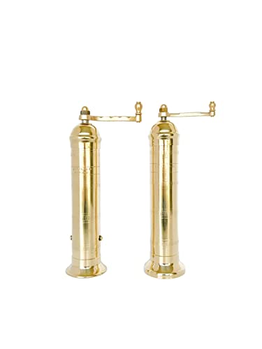 The Original European Pepper Mill 8'' Brass Pepper Mill