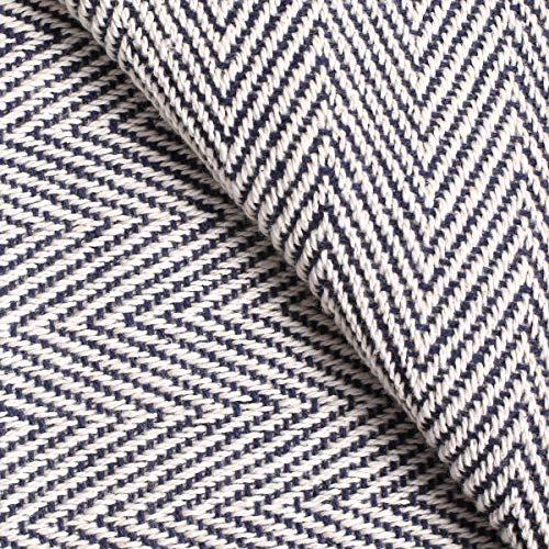 GLAMBURG 100% Soft and Breathable Cotton Thermal Blanket King Navy - Perfect for Layering Any Bed for All Season
