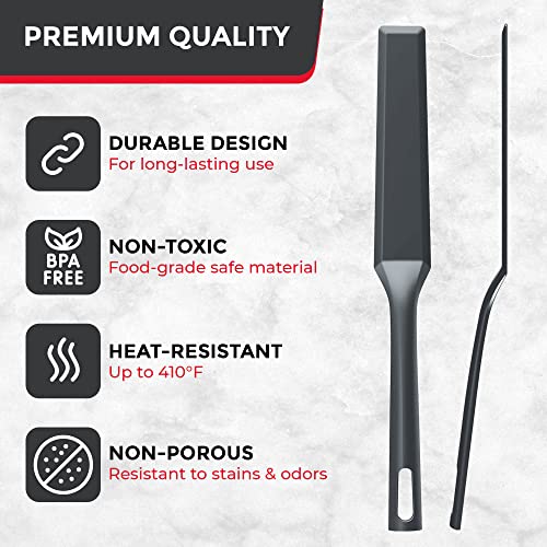 Mueller EuroPhoria Series Spatula, Heat Resistant Nylon Kitchen Turner, Cooking Utensils for Flipping Pancakes, Eggs, Burgers, Crepes and More, Perfect for Nonstick Cookware, Grey