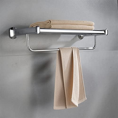 FCMLD Bathroom Accessories Sets Heavy Duty Towel Rack Bar Toilet Paper Basket Hair Dryer Brush Holder Wall Hook (Color : White-Fruit peach5, Size : 61x22x15cm)