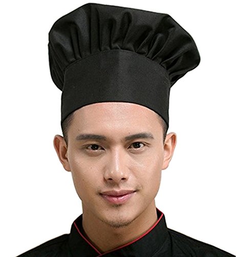 Hyzrz Set of 3 Pack Adult Chef Hat Adult Adjustable Elastic Baker Kitchen Cooking Chef Cap 3 Pieces (Multicolor)