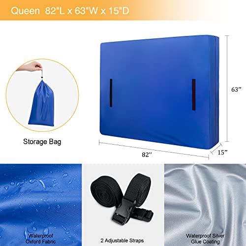 LuxAPP Queen Mattress Bag for Moving,Waterproof Reusable Mattress Storage Bag with Handles Heavy Duty Zippered