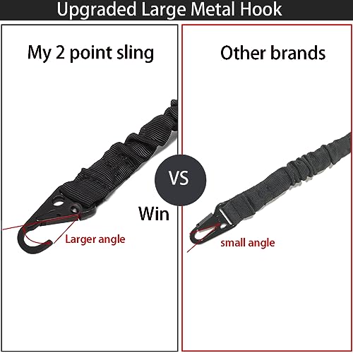 Ratulie 2 Point Sling Quick Adjust QD Rifle Sling Rifle Strap with Shoulder Pad