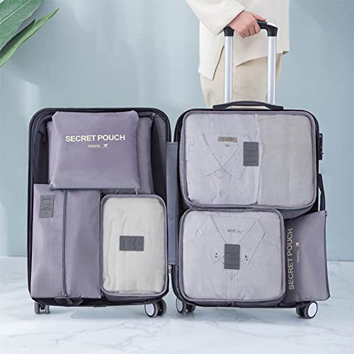 7-Piece Storage Bag for Moving, Dormitory, Travel, Camping, Christmas Decoration, Packaging Supplies, Organizer's Handbag, Reusable and Sustainable Use (Gray)