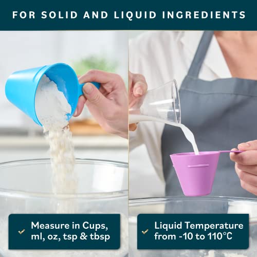 Measuring Cups and Spoons Set 8-Pcs - Measuring Spoons Set and Measuring Cup Set - Liquid Measuring Cups and Spoons - Measure Cups - Measuring Spoons and Cups - Measuring Cup Plastic Cup Measuring Set