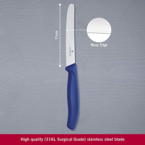 Victorinox Swiss Classic Tomato and Table Paring Knife, 4.3 inches, Blue