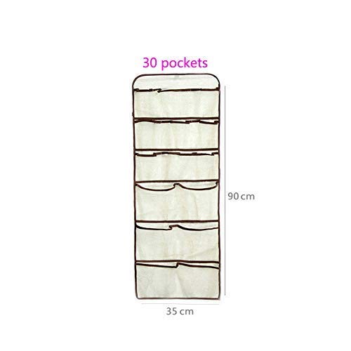 Double Sided 30 Pockets Hanging Underwear OrganizerĀ for Underwear, Stocking, Toiletries Accessories, Bra, Sock, Mesh Pockets & Rotating Metal Hanger