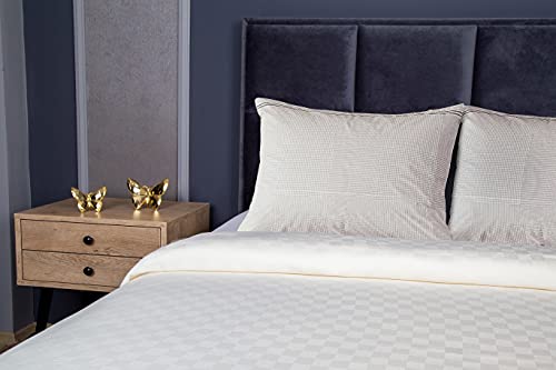 Maura All Season Bamboo Cotton Decorative Thermal Bed Blankets, Classic Basket Wave Breathable, Super Soft, Cozy Blanket and Perfect for Layering Any Bed. King Large Size 108βx 90β