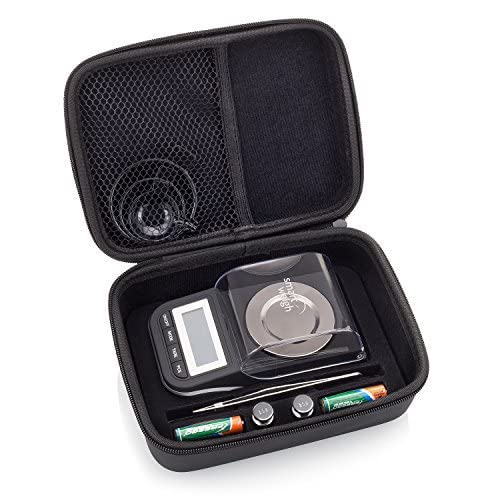 Smart Weigh 50g x 0.001 Grams, Premium High Precision Digital Milligram Scale, Includes Tweezers, Calibration Weights ,Three Weighing Pans and Case