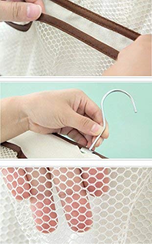 Double Sided 30 Pockets Hanging Underwear OrganizerĀ for Underwear, Stocking, Toiletries Accessories, Bra, Sock, Mesh Pockets & Rotating Metal Hanger