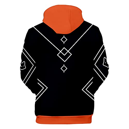 Fundy Merch Dream Team SMP 90s Pop Game Anchor Hoodie Long Sleeve Men Women Pullover Sweatshirt 3D Clothes (HJ04043,L)