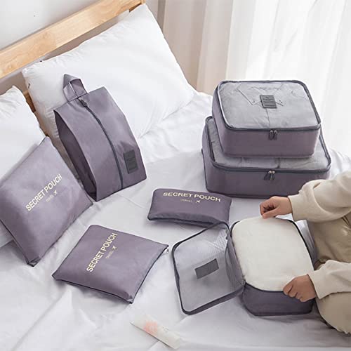 7-Piece Storage Bag for Moving, Dormitory, Travel, Camping, Christmas Decoration, Packaging Supplies, Organizer's Handbag, Reusable and Sustainable Use (Gray)