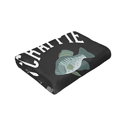 Crappie Whisperer Fishing Throw Blanket Ultra-Soft Micro Fleece Blanket Cozy Warm Suitable for Living Rooms Sofa 40"X30"