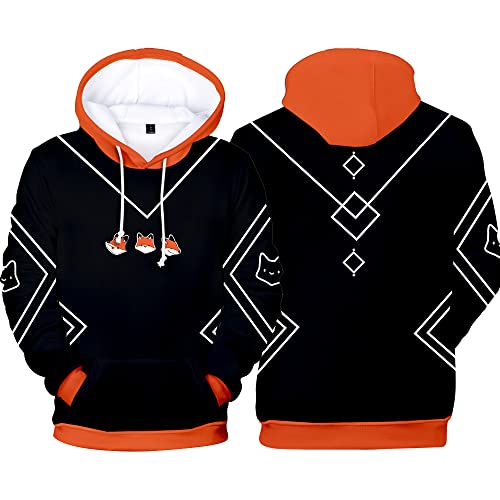 Fundy Merch Dream Team SMP 90s Pop Game Anchor Hoodie Long Sleeve Men Women Pullover Sweatshirt 3D Clothes (HJ04043,L)