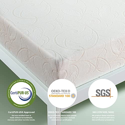 Olee Sleep 7 Inch I-Gel Deluxe Comfort Memory Foam Mattress,Full,Beige,White, CertiPUR-US, Multi-layered foam, Supporting Body Weight,Comfort and Relieve pressure