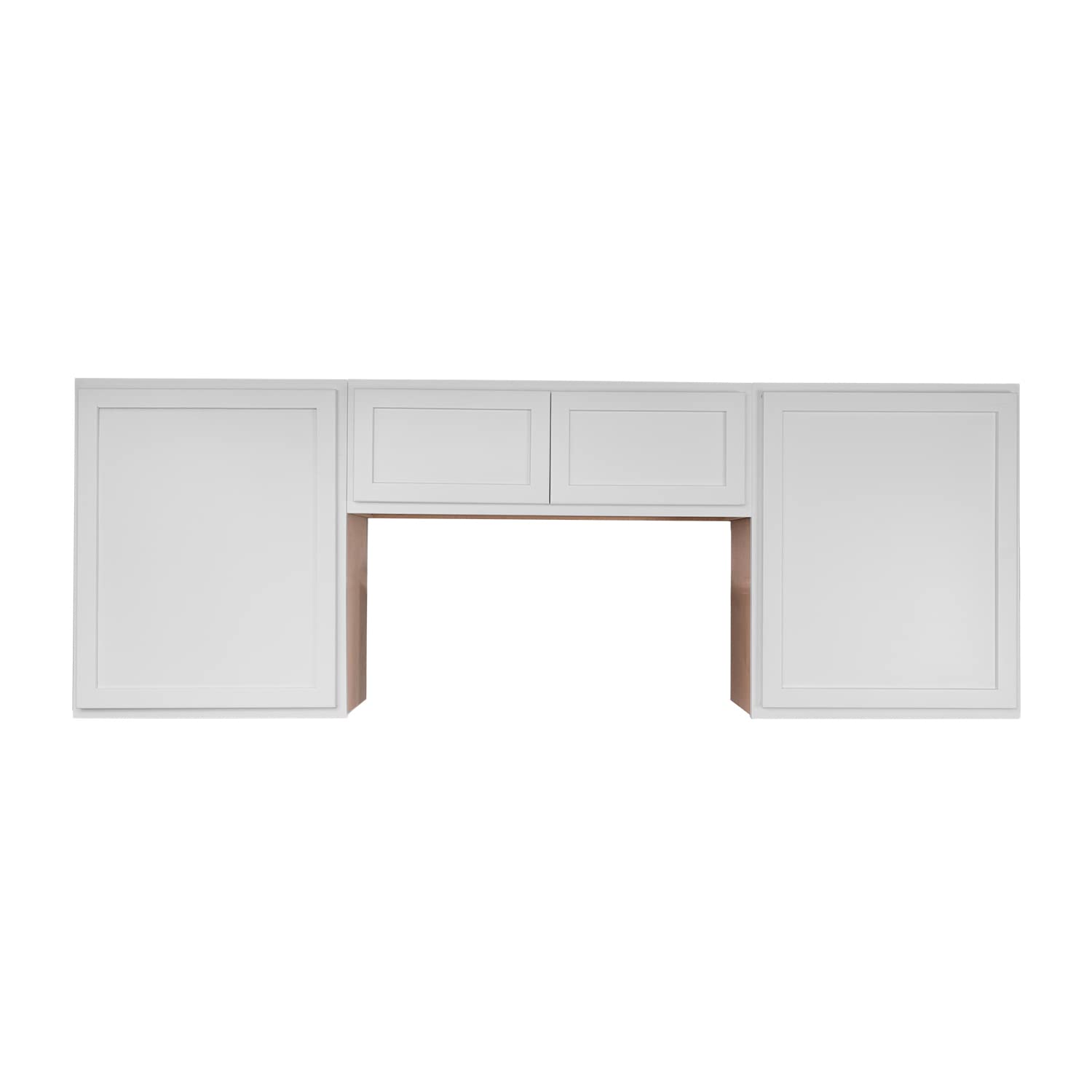 Quicklock Laundry Room Cabinets | 72" - 84" Wide | Shaker Style | Soft Close Hardware (Pure White, 12" D x 72" W x 30" H)