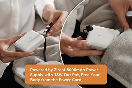 USB Heated Blanket with 18W Power Bank,Heated Shawl,Portable Electric Blanket Plush Flannel with 3 Heating Levels,Wearable Heated Throw Blanket for Home&Outdoor,Heating Pad for Neck and Shoulder