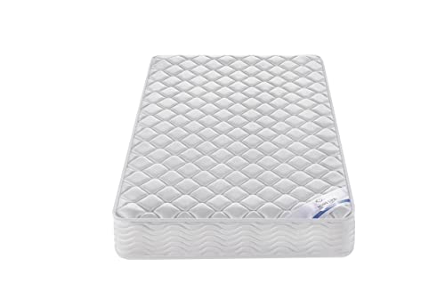 Home Life Basic 6 Inch Twin Mattress - Bonnell Spring - Comfort Foam Plush Quilted Top - Medium Firm - Rolled in a Box - by Oliver & Smith