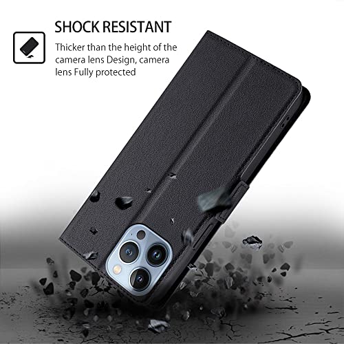Fansipro Wallet Folio Case for Samsung Galaxy S9 Plus, Premium PU Leather Slim Fit Cover for Galaxy S9 Plus, 1 Card Slot, Handy, Black