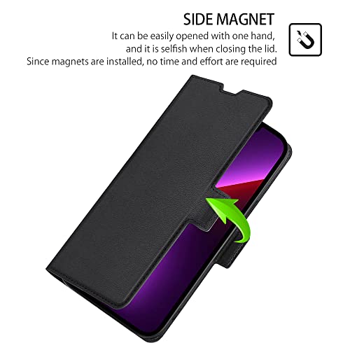 Fansipro Wallet Folio Case for Samsung Galaxy S9 Plus, Premium PU Leather Slim Fit Cover for Galaxy S9 Plus, 1 Card Slot, Handy, Black