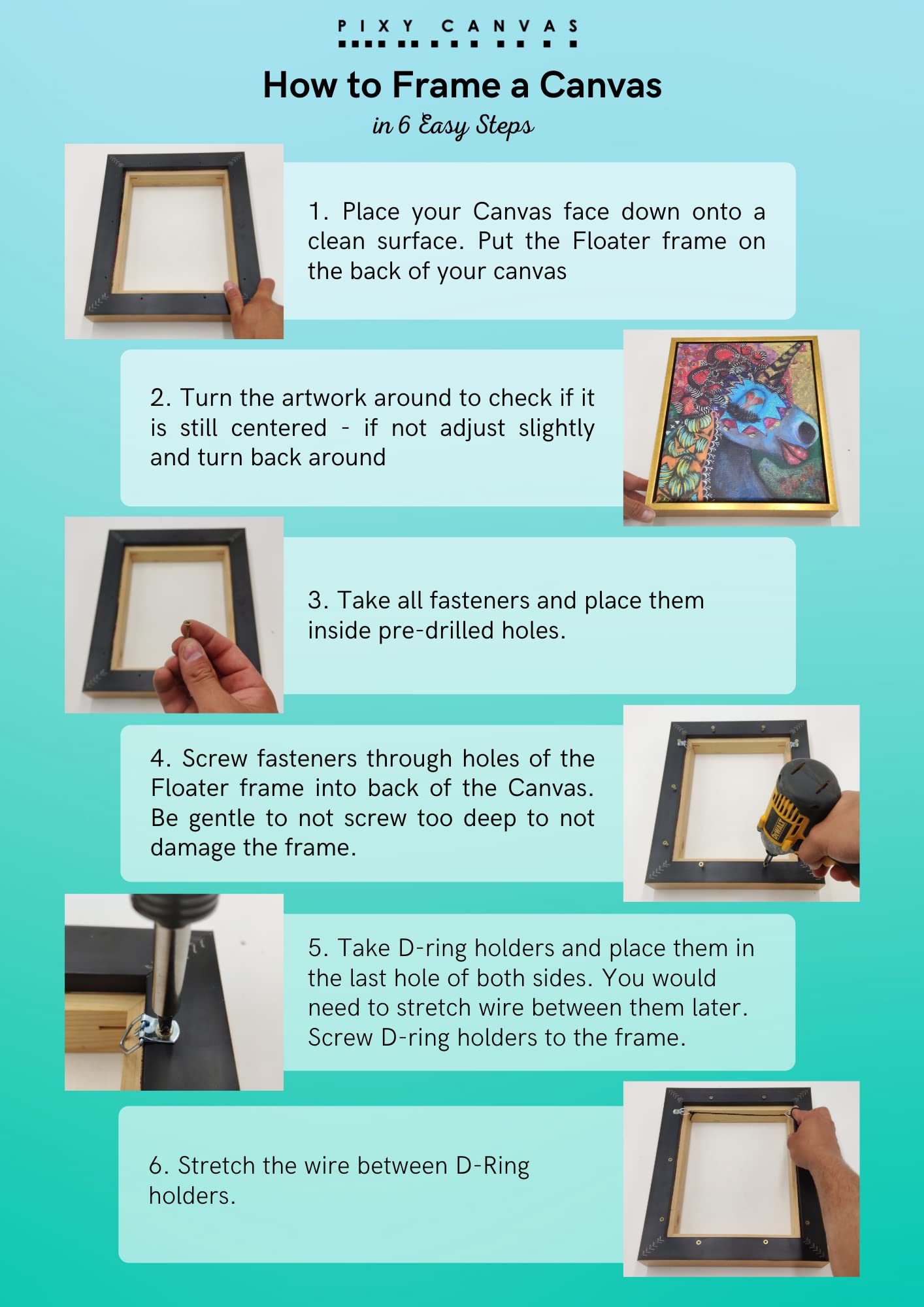 Combo Pack: Floater Frame + 8x10 inch Stretched Canvas for Painting, 1-3/8" Thick Frame + 3/4" Deep Blank Canvas with 12oz Primed 100% Cotton Canvas Fabric (Scratched Gold & Cream, 8 x 10 inch)