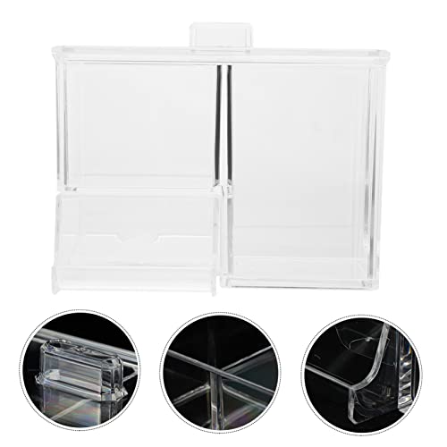 HANABASS Box Cosmetic Storage Box Clear Container Containers with Lids Jewelry Holder Stand Makeup Storage Box Cotton Pad Dispenser Container Cotton Swabs Storage Case Cotton Pad Box