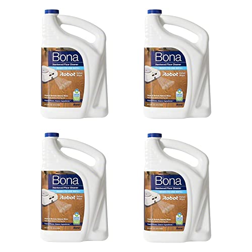 iRobot Authentic Replacement Parts – Roomba Combo and Braava Jet Cleaning Solution, Designed for hardwood and safe for hard-surface floors – Bona Hardwood Floor Cleaner 4pk