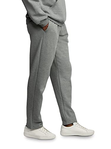 Fruit of the Loom Men's Eversoft Fleece Sweatpants with Pockets, Moisture Wicking & Breathable, Sizes S-4X, Grey Heather, Large