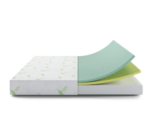 NapQueen Anula, Twin-XL 6'' Green Tea Memory Foam Mattress, Bed in a Box