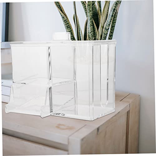 HANABASS Box Cosmetic Storage Box Clear Container Containers with Lids Jewelry Holder Stand Makeup Storage Box Cotton Pad Dispenser Container Cotton Swabs Storage Case Cotton Pad Box