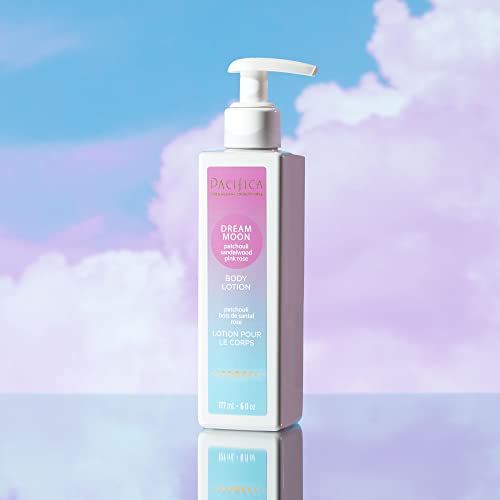 Pacifica Body Lotion - Dream Moon Body Moisturizer - Plant Powered Aromatherapy - Scented Patchouli, Sandalwood & Pink Rose -w/Shea Butter Clean Beauty Vegan & Cruelty-Free Dermatologist Tested