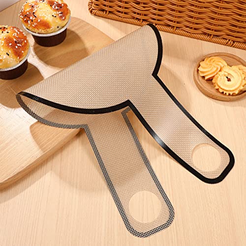 Tofficu Glass Fiber Baking Mats for Dutch Oven Bread Baking Non- Stick Dough Bread Sling Baking Mat Long Handles Sling Baking Mat for Transfer of Dough