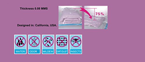 Storage Army [Pack of 5 XXLarge Storage Bags Sealed Compressed Vacuum Bag Save Storage Space Home Organizer & Travel Storage Saver Bags Protection Against Water | Odor | Mildew | Dust/Dirt | Insects
