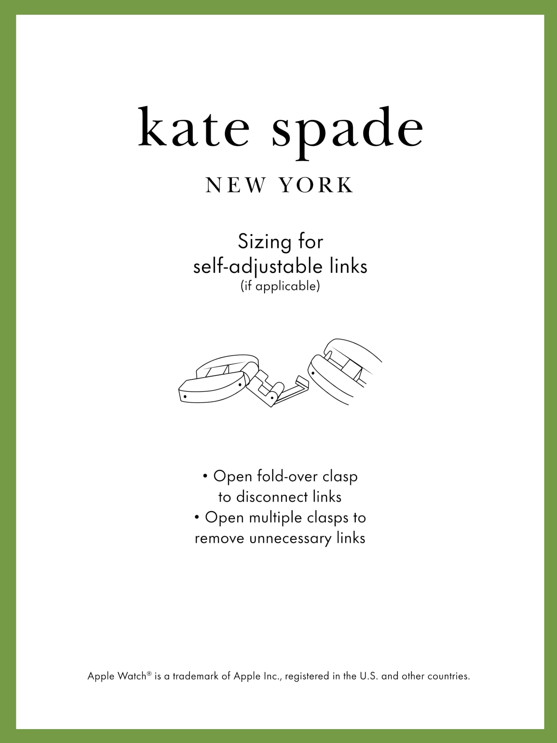 kate spade new york women's stainless steel 42/44/45mm band for apple watch®
