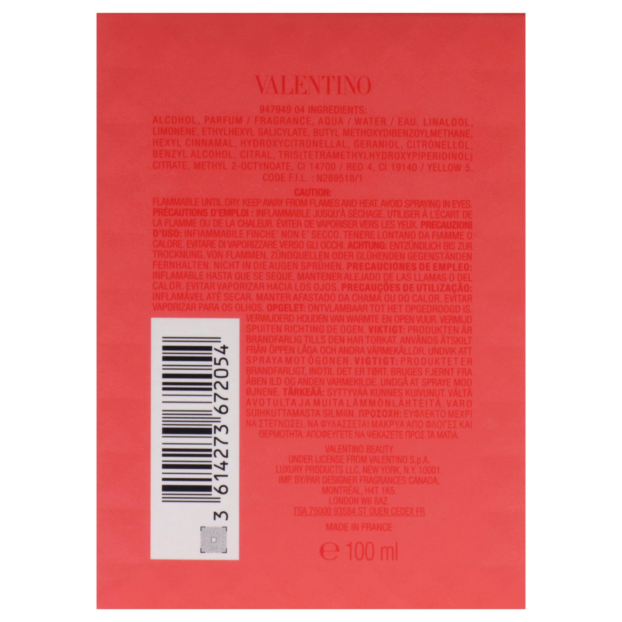 Valentino Donna Born In Roma Coral Fantasy for Women - 3.4 oz EDP Spray