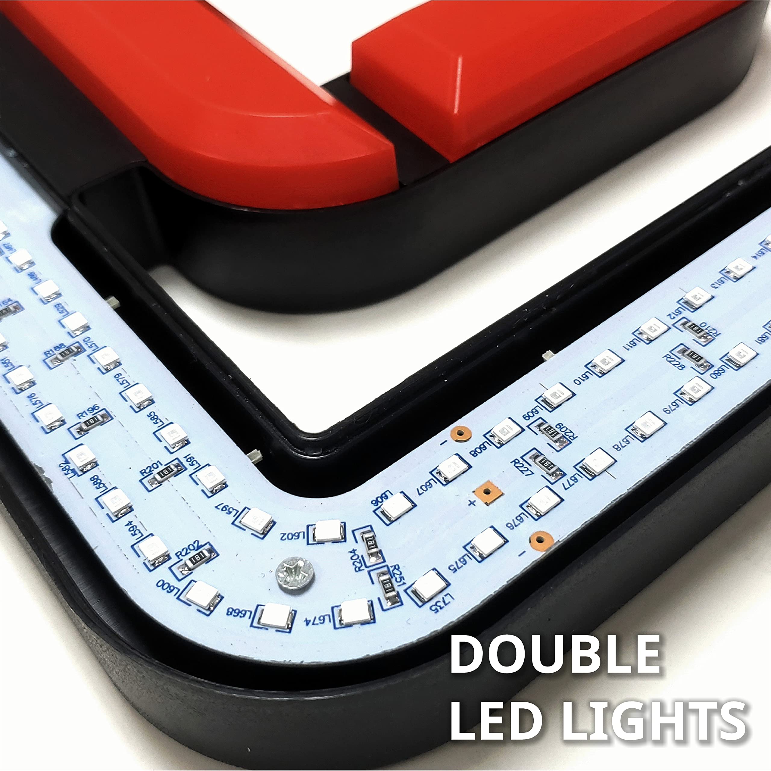 [New 2025] MaxLit Jumbo 30'' x 13'' Ultra Bright LED Neon Open Sign — Remote Controlled — Multiple Light Display Modes — Bright & Vivid Illumination — Boost Your Business Visibility! [Blue/Red]