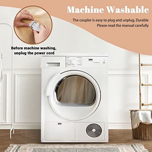 HomeMate Electric Heated Blanket Dual Controller King Size 100"x 90" Beige,5 Heating Levels Fast Heating,10 Hours Auto Off, Heat Blanket Over-Heated Protection Double Soft Flannel,ETL Certified