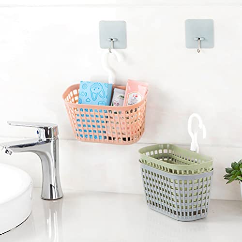 DOITOOL Shower sponge holder Caddy Basket Hanging Shower Caddy Plastic Shower Tote Bathroom Storage Organizer for Shampoo Conditioner Cosmetics Bath Toy Hair Supplies soap holder Green sink candy