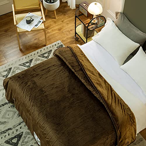 JET'S HOME Heated Blanket Queen 84"x90" - ETL&FCC Certified Flannel Electric Blanket Throw Machine Washable Heating Blanket with 4 Heating Levels 10 Hours Auto-Off Overheating Protection (Pinecone)