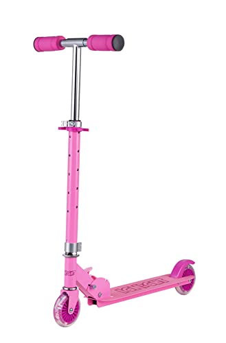 Voyager 2 Wheel Kick Scooter with Light Up Wheels and T-bar – Foldable, Non-Slip Deck, Comfortable & Smooth Ride