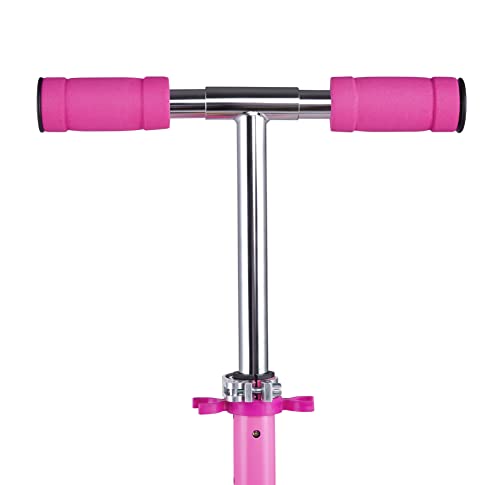 Voyager 2 Wheel Kick Scooter with Light Up Wheels and T-bar – Foldable, Non-Slip Deck, Comfortable & Smooth Ride